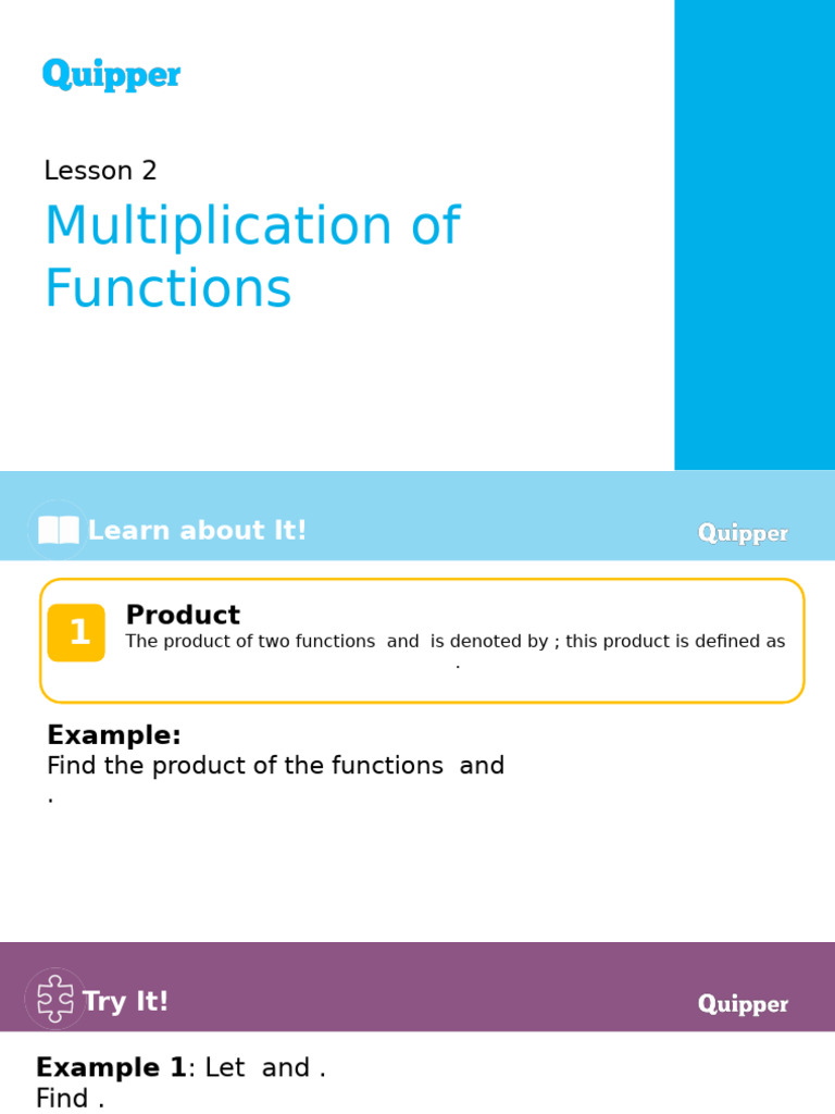 Multiplication of Functions - 0 | PDF
