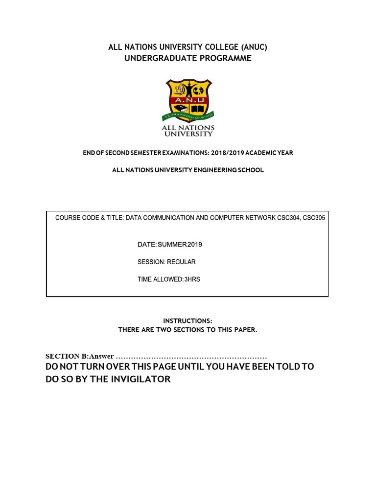 Data Communication - Computer Network Sum 19 | PDF | Computer Network | Internet Protocols