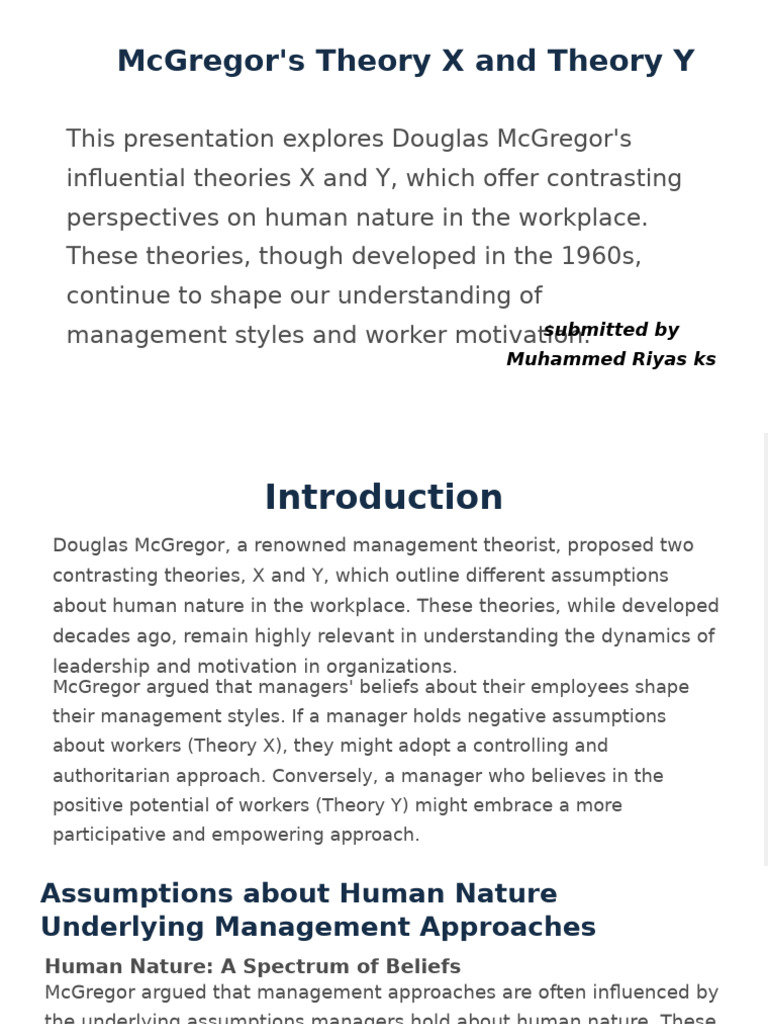 McGregors Theory X and Theory Y.pptx 20250217 172050 0000 | PDF ...