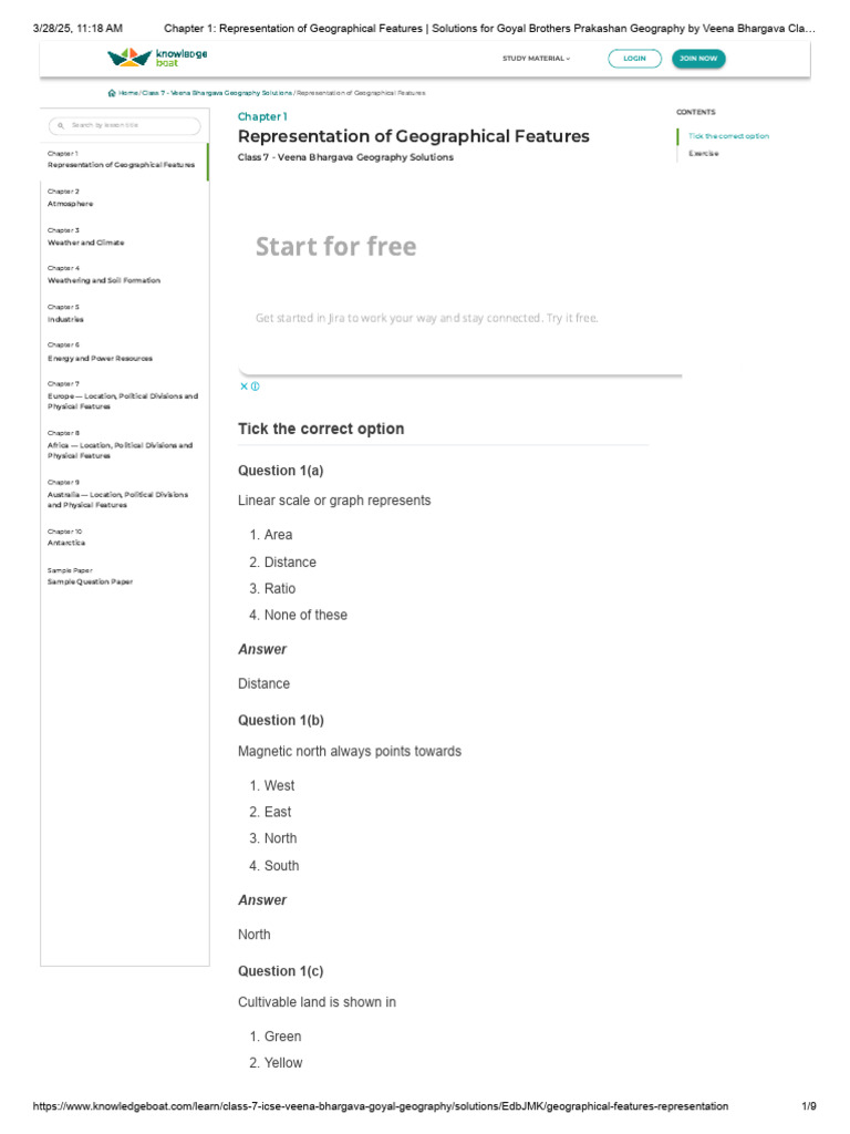Chapter 1 - Representation of Geographical Features - Solutions For ...