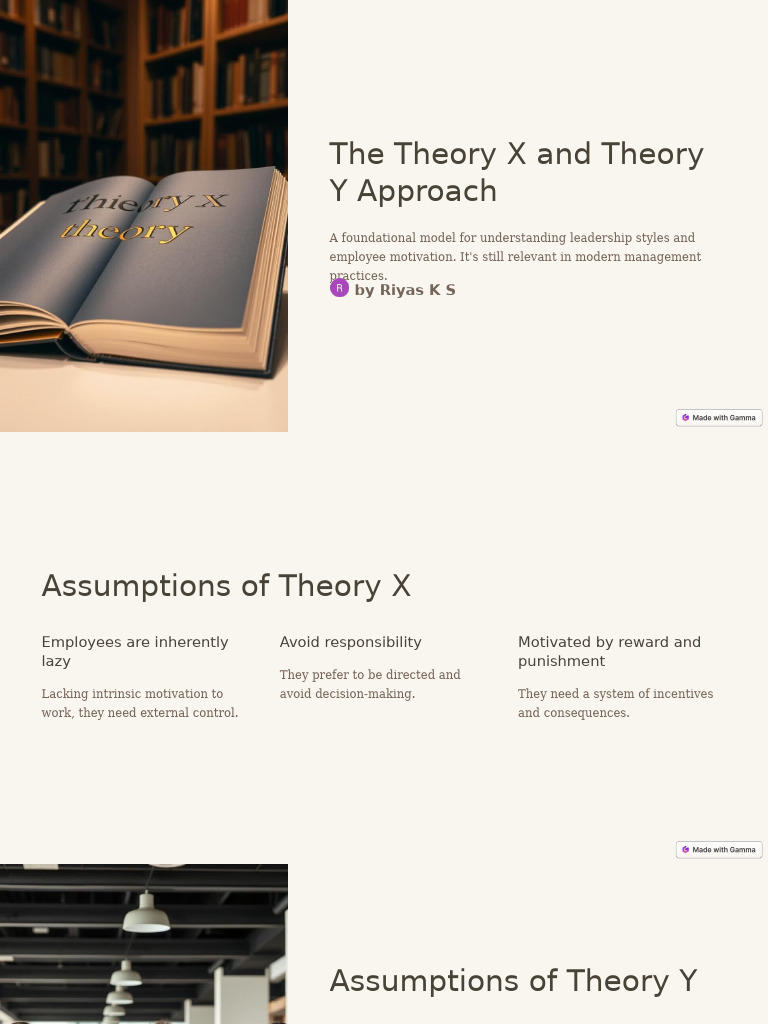 Integrating Theory X and Y in Leadership | PDF | Leadership | Motivational
