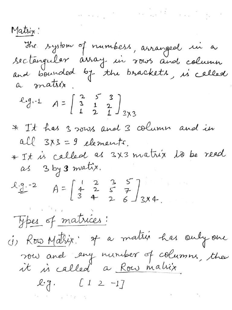 Matrices Calculus Module l (Lecture 1) | PDF