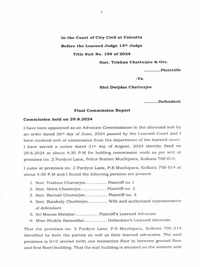 Final Commission Report: Fordyce Lane Case | PDF | Lawsuit | Common Law