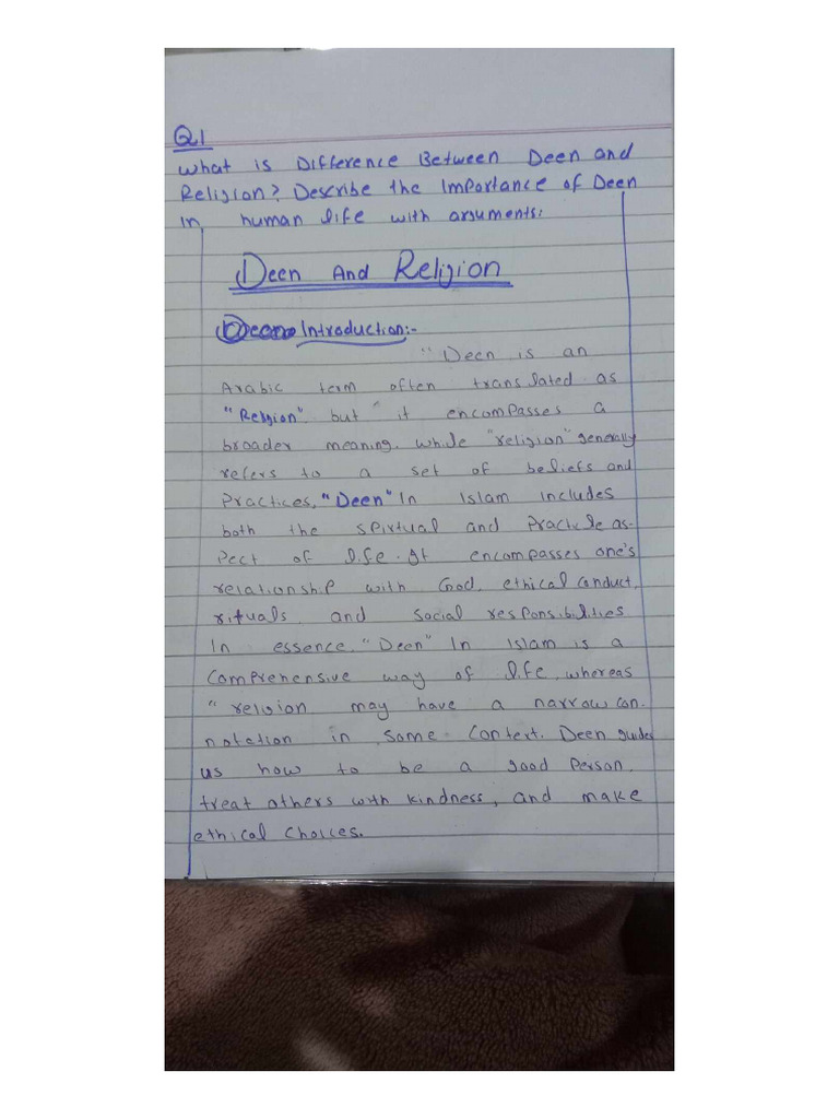 Deen Vs Religion | PDF