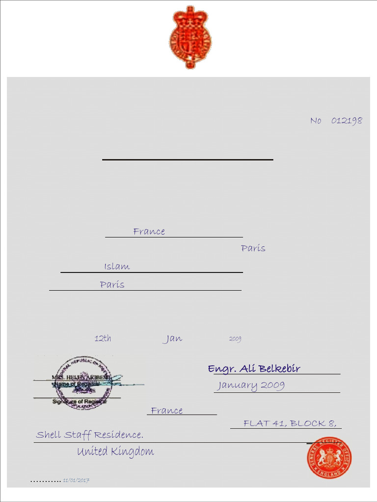 Death Certificate Registration France | PDF