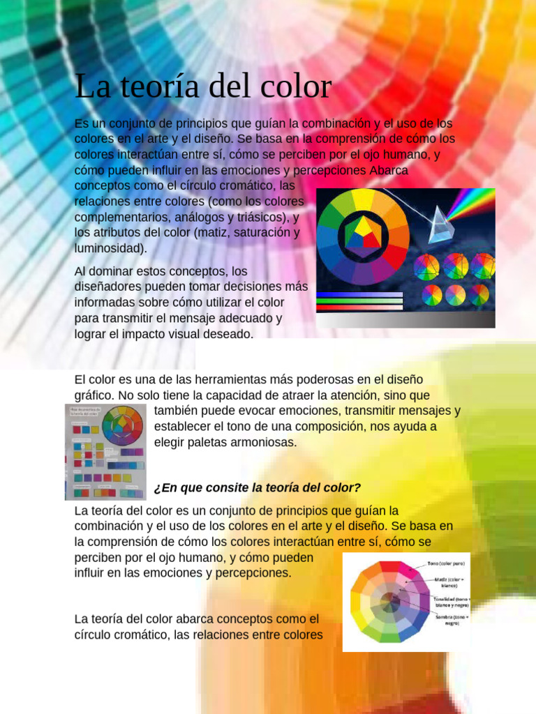 Fundamentos de la Teoría del Color | PDF | Color | Cognición