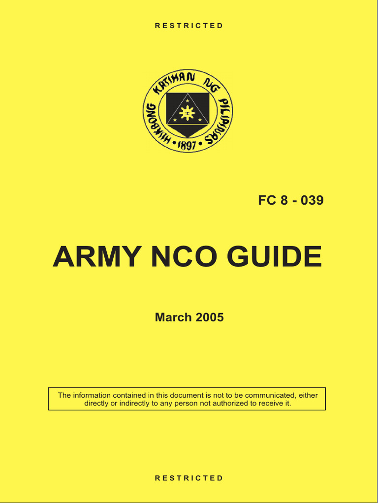 Military Customs and Traditions 1 (FC 8-039 ARMY NCO GUIDE) | PDF ...