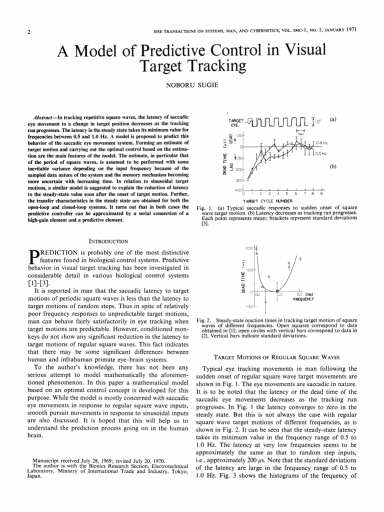A Model of Predictive Control in Visual | PDF | Variance | Frequency
