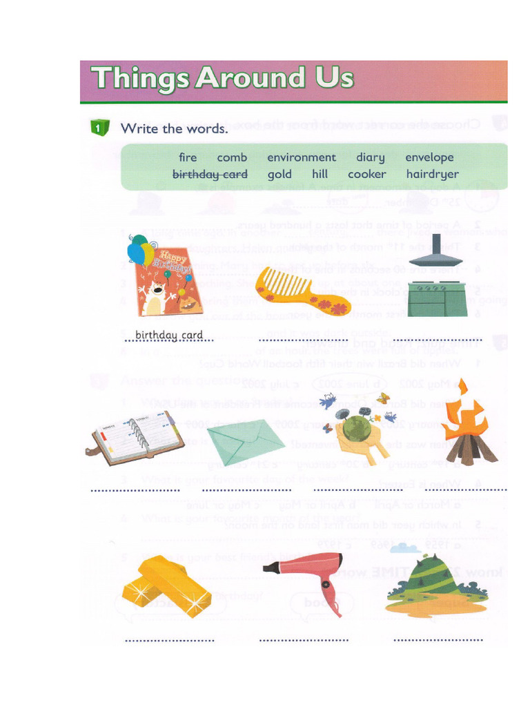 FLYERS HANDOUT -THINGS AROUND US | PDF