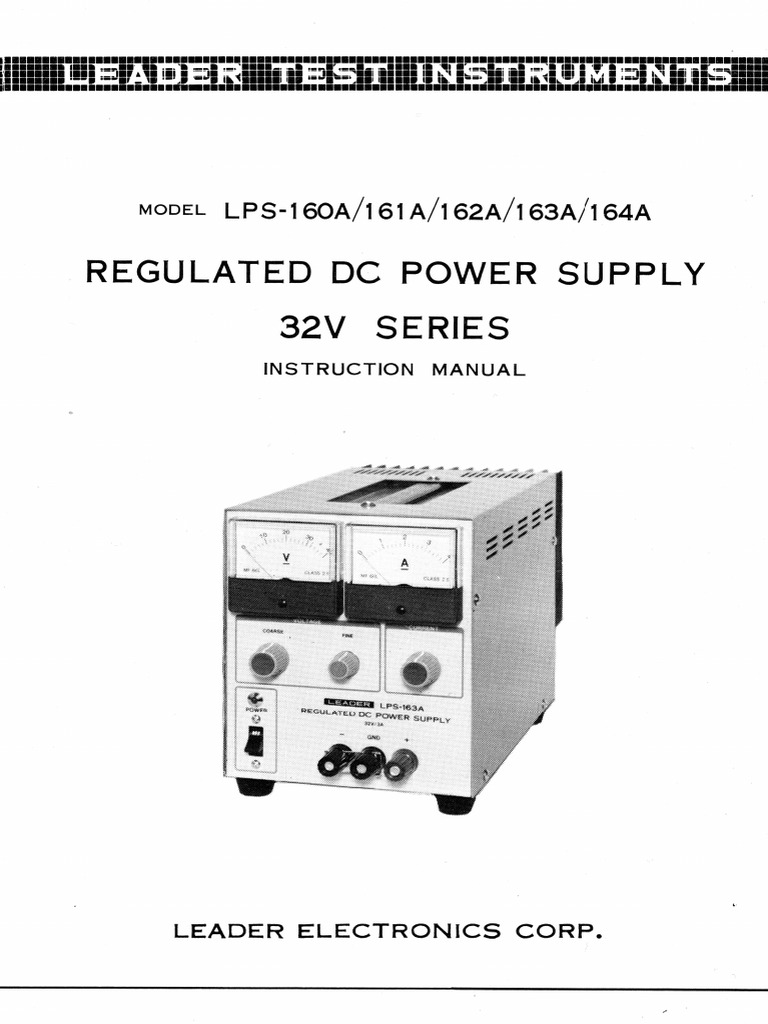LPS160 164A Leader OpMan - 25p | PDF