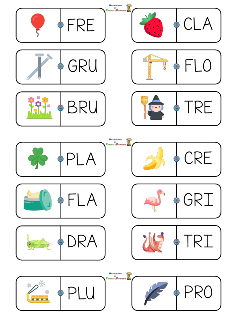 Domino Silabas Trabadas | PDF