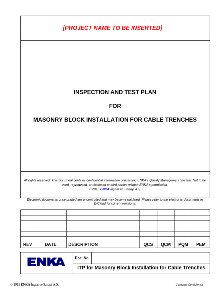 TR000-000-CW-ITP-00020 - 000 - ITP 228 Masonry Block Installation For ...