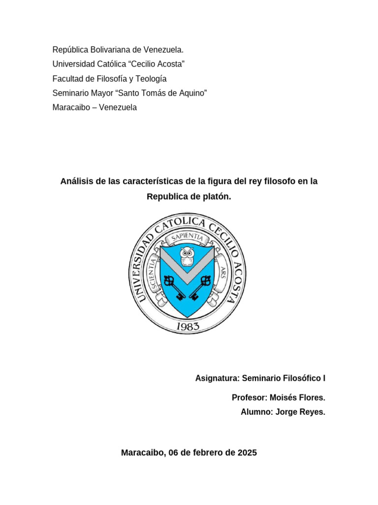 Características del Rey Filósofo en Platón | PDF | Platón | Moralidad