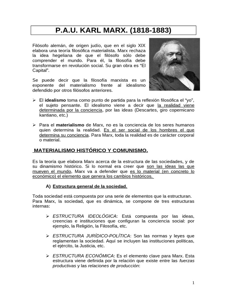 Filosofía y Materialismo de Marx | PDF | La teoría de la alienación de ...