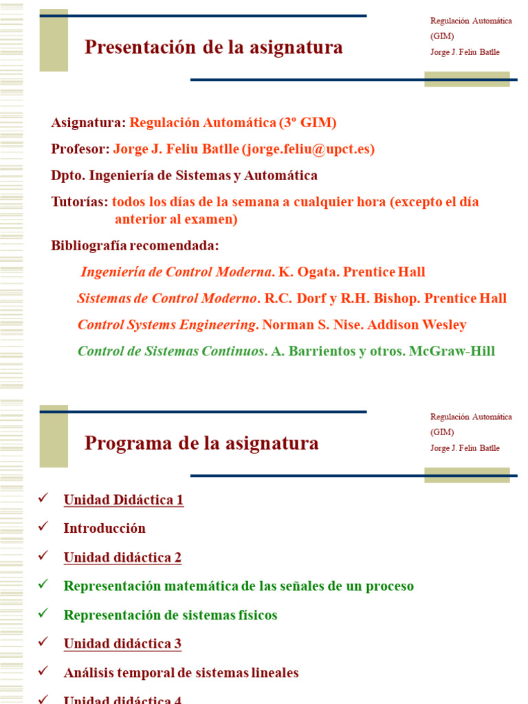 Regulacion Automatica | PDF | Sistema de control | Sensor