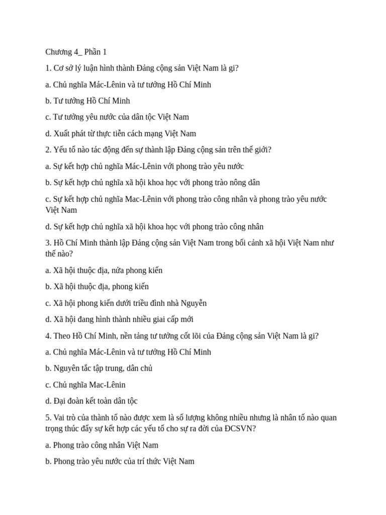 TTHCM - Chương 4 | PDF