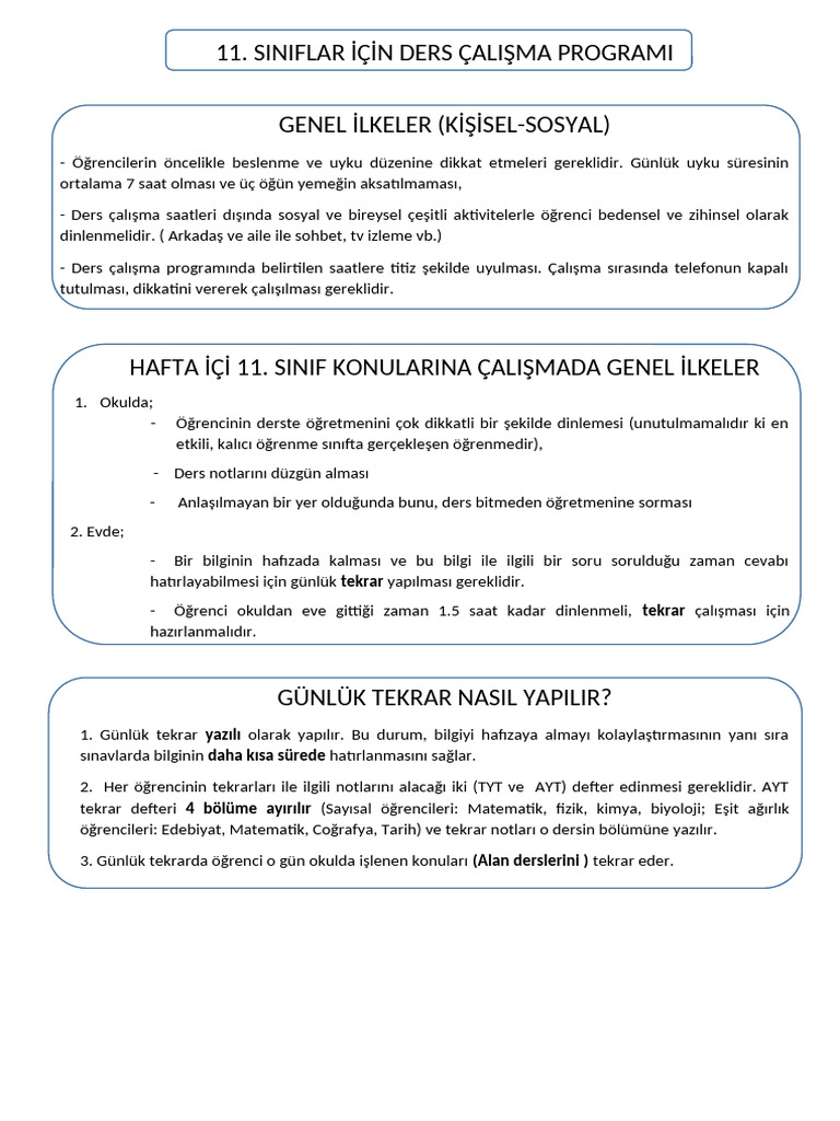 12104213_11.siniflar-ders-calisma-programi 2 | PDF