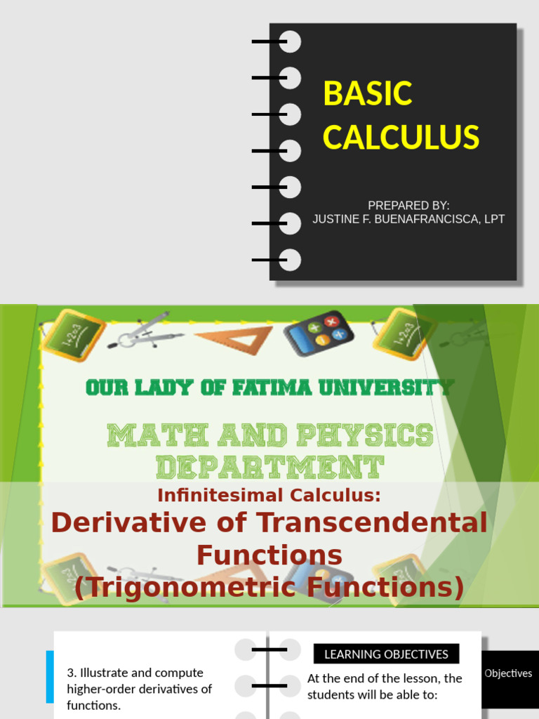 Differential Calculus Power Rule Higher Order and Chain Rule ...