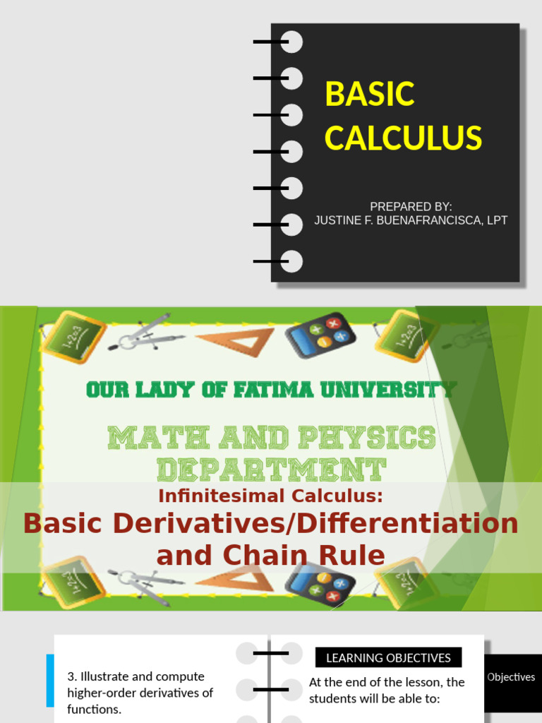 3. Differential Calculus Power Rule Higher Order and Chain Rule Algebraic | PDF | Derivative ...