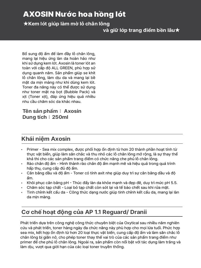 Axosin Toner - VN | PDF