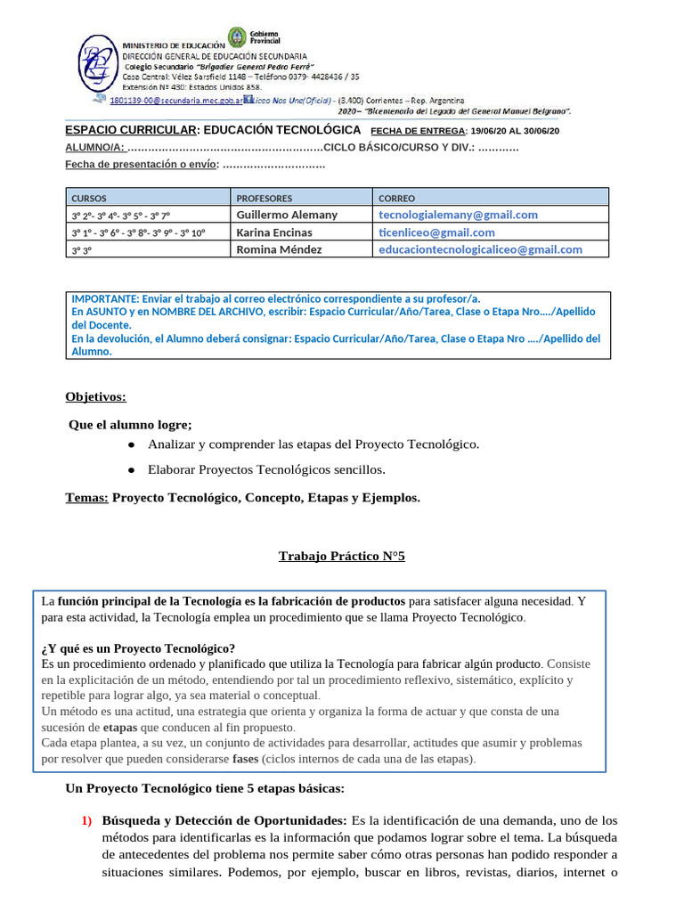 Activ-Educ Tecn-3° Año-5º Etapa | PDF | Diseño | Presupuesto