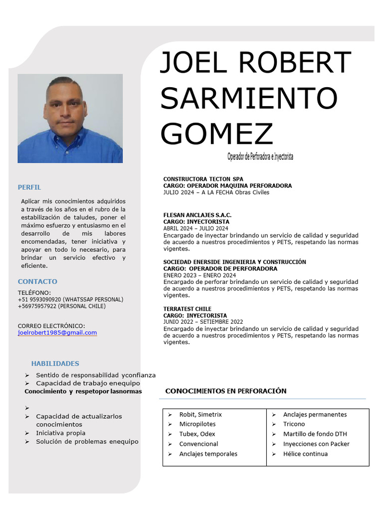 Cv - Joel Sarmiento Gomez (1) | PDF