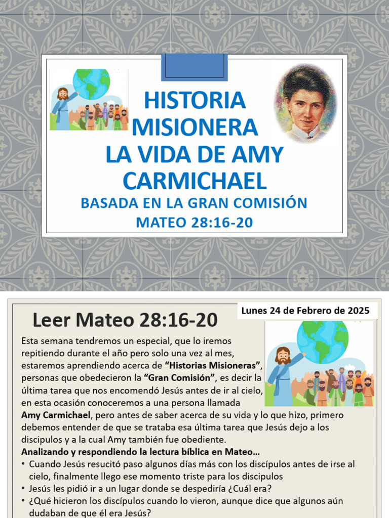 Vida y legado de Amy Carmichael | PDF | Gran comisión | Jesús