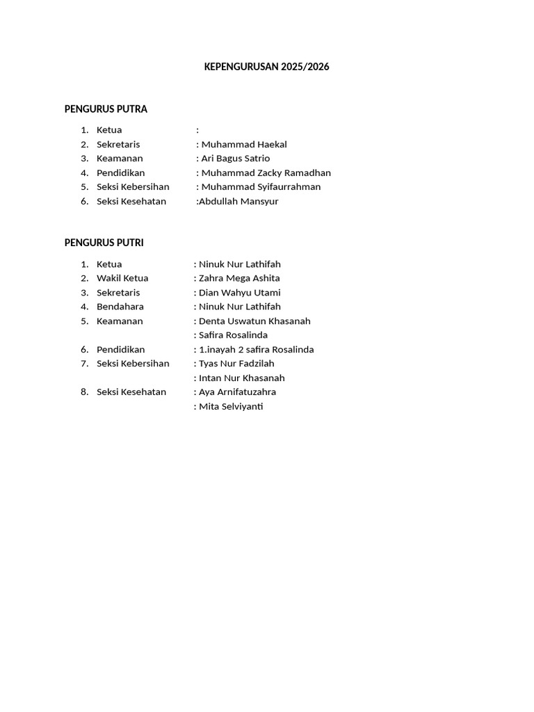 KEPENGURUSAN PONPES | PDF