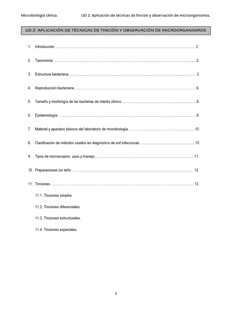 MBC - UD 2. Aplicación de Técnicas de Tinción y Observación de Microorganismos | PDF | Las ...