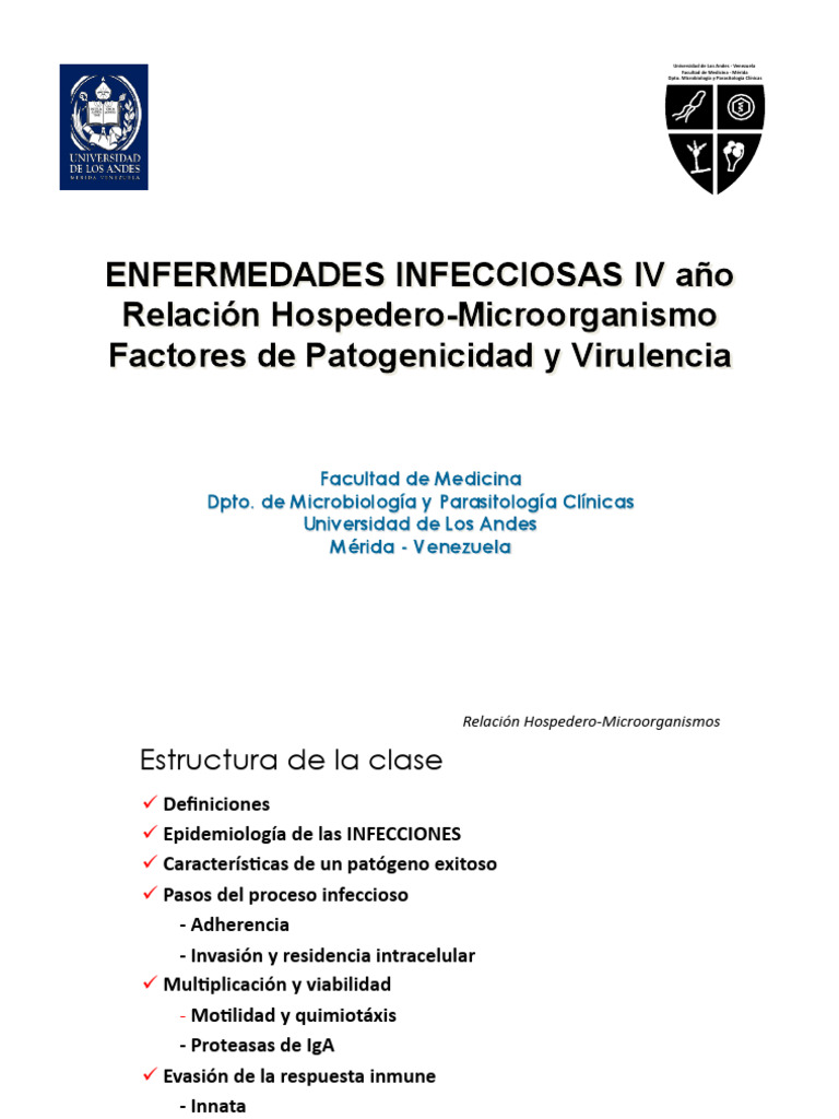 Clase 1 Factores Patogenicidad y Virulencia IV Año 2018 | PDF ...