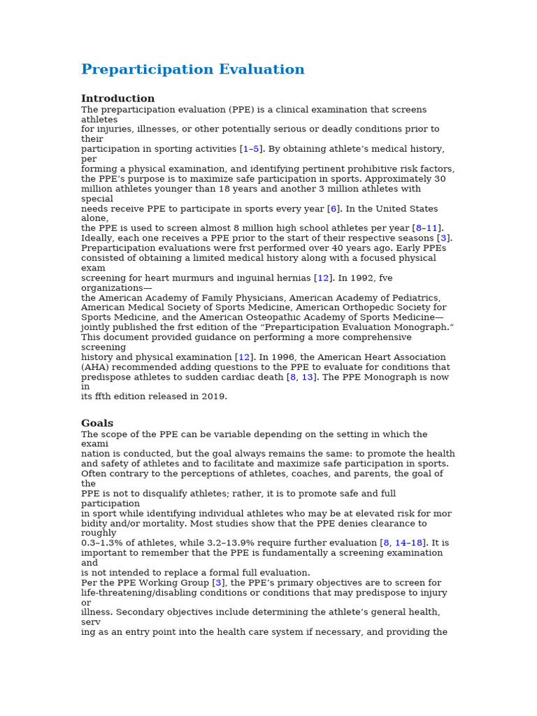 PART 3 Preparticipation Evaluation | PDF | Physical Examination | Heart
