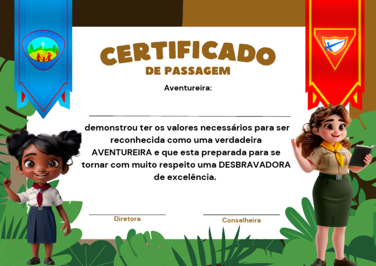 Certificado de Passagem de Avt- Dbv Menina | PDF