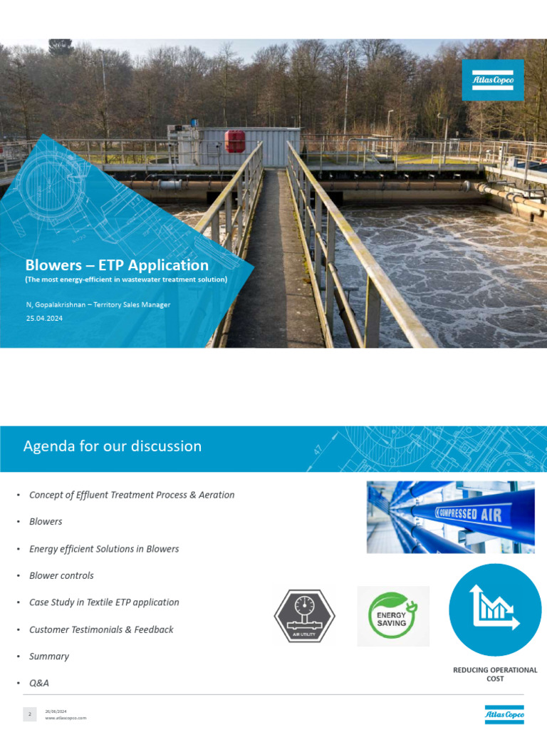ETP Presentation - Screw Blower | PDF | Sewage Treatment