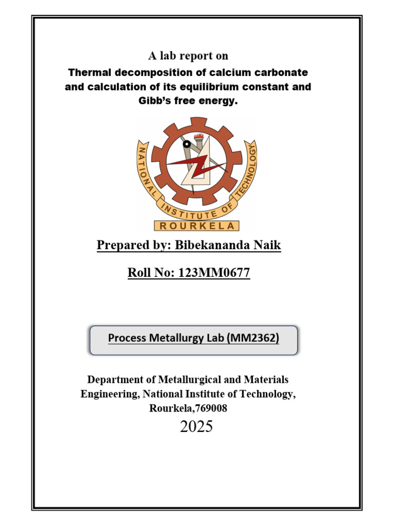 Thermal Decomposition Lab Report | PDF