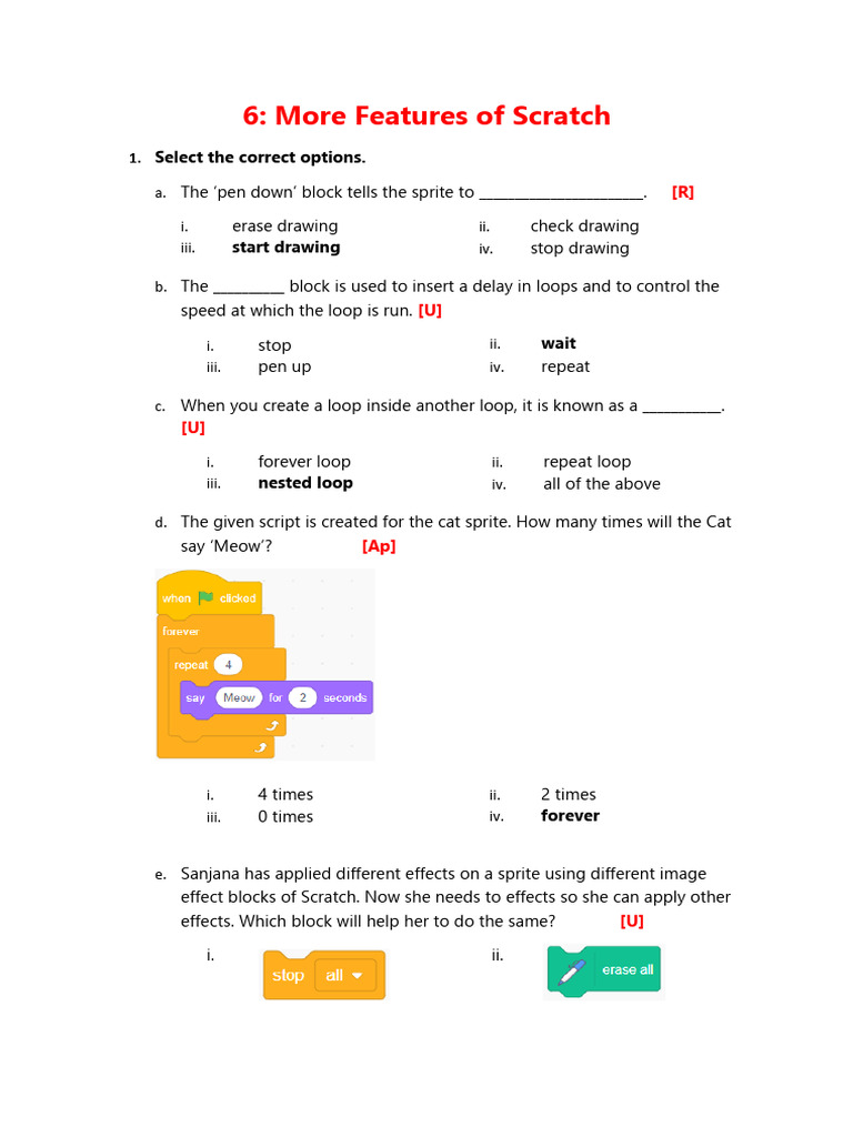 AS - WB - CB - IV - CS - More Features of Scratch | PDF | Scratch ...