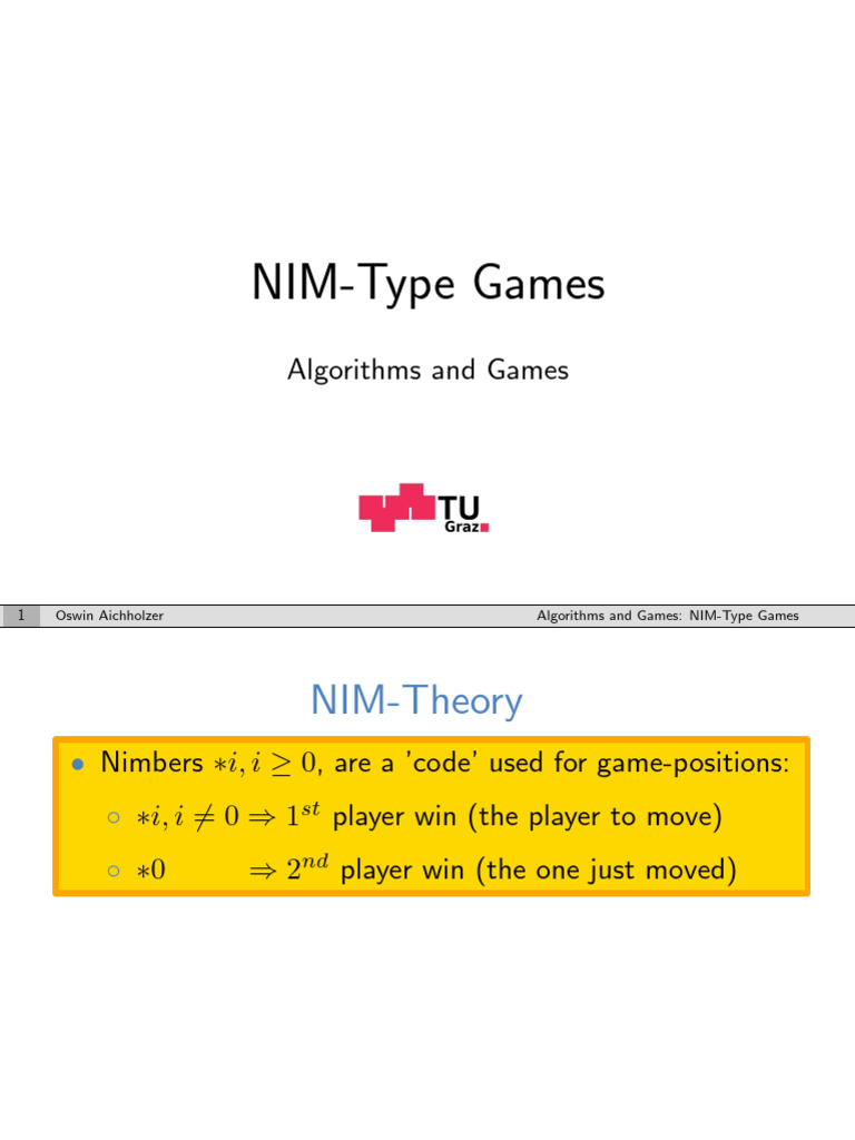 AS04 NIM-type Games | PDF | Algorithms | Theoretical Computer Science