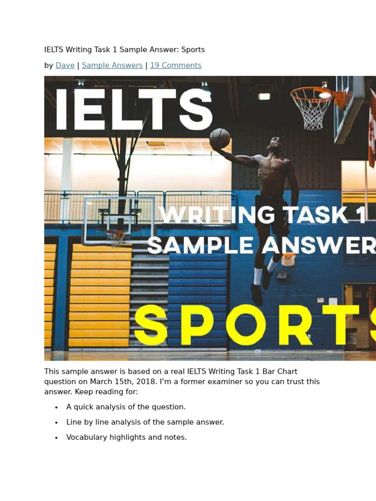 IELTS Task 1: Sports Interest Trends | PDF | International English ...