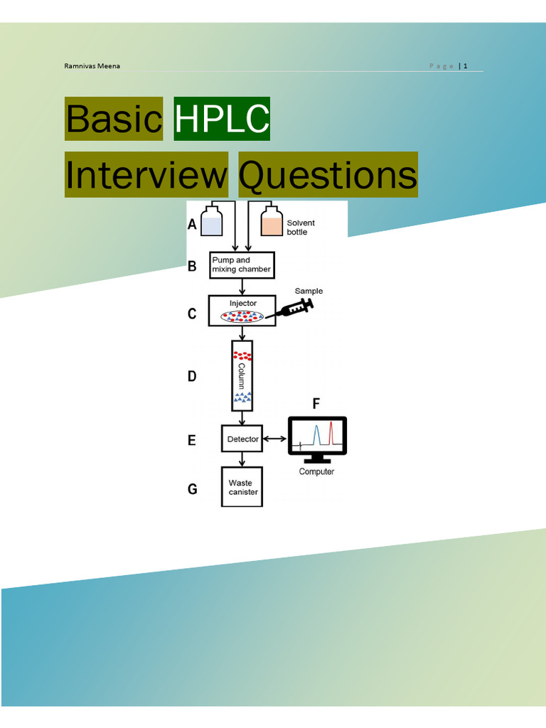 HPLC Questions | PDF | High Performance Liquid Chromatography | Chromatography