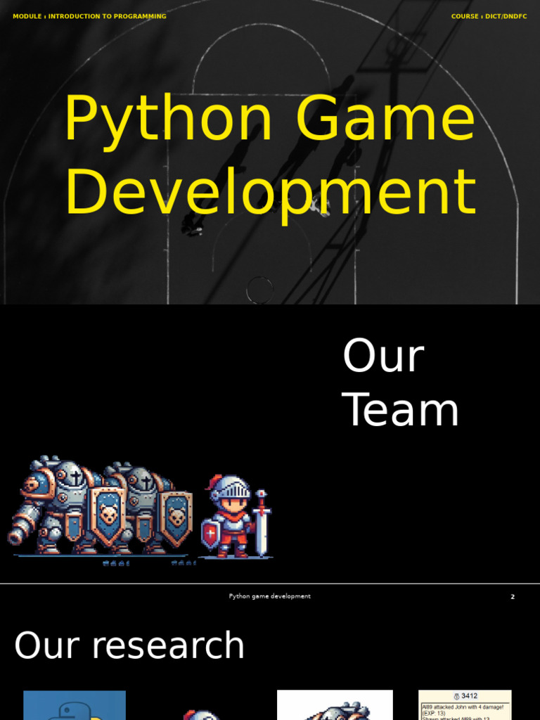 Python Game Development Overview Pdf Computing