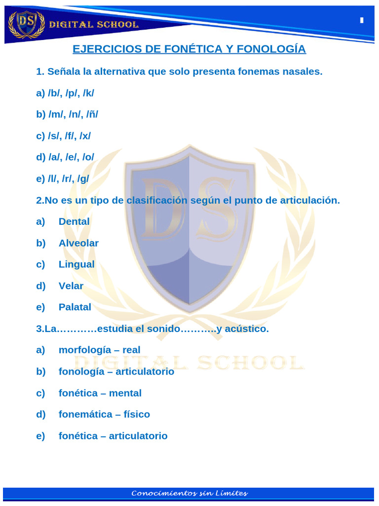 Tema 4 - Ejercicios de Fonetica y Fonología | PDF