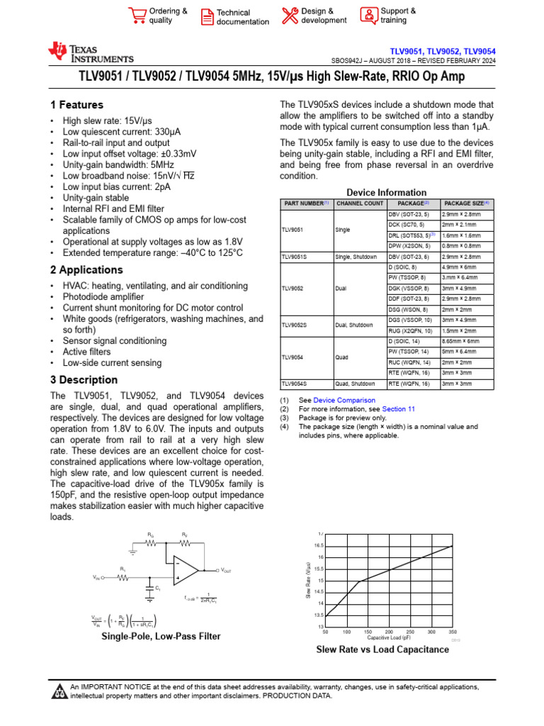 tlv9051 | PDF | Electrostatic Discharge | Amplifier