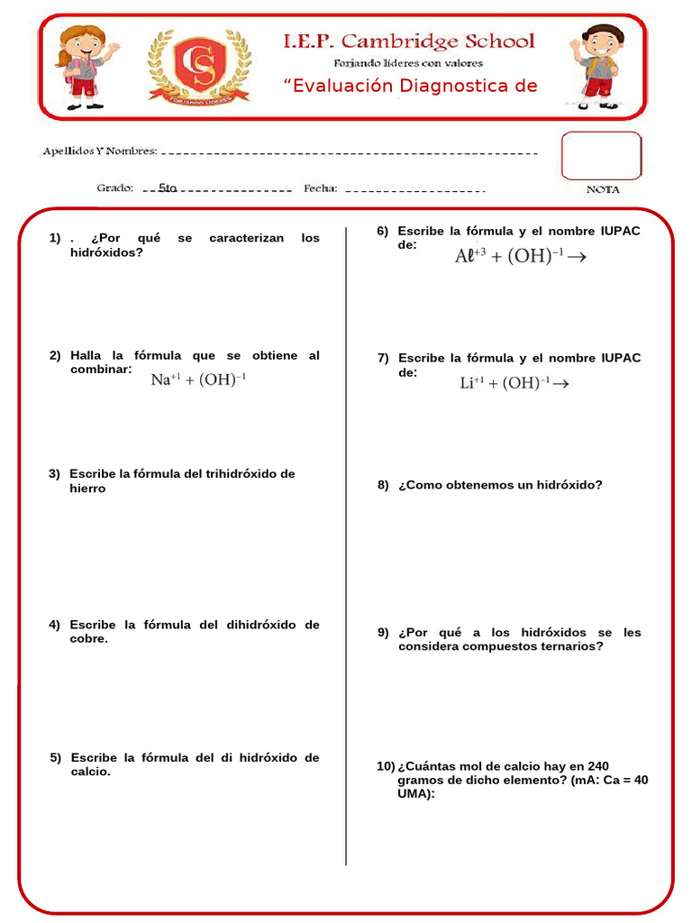 Quimica 5to | PDF