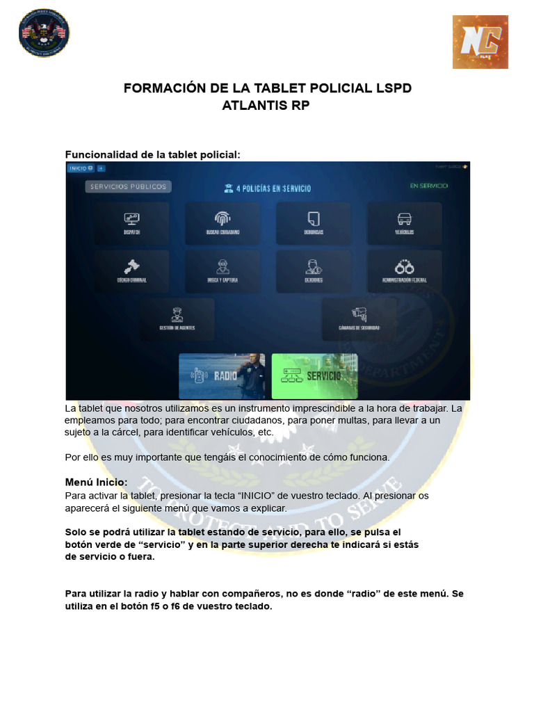 Tablet Policial LSPD Narcos City | PDF