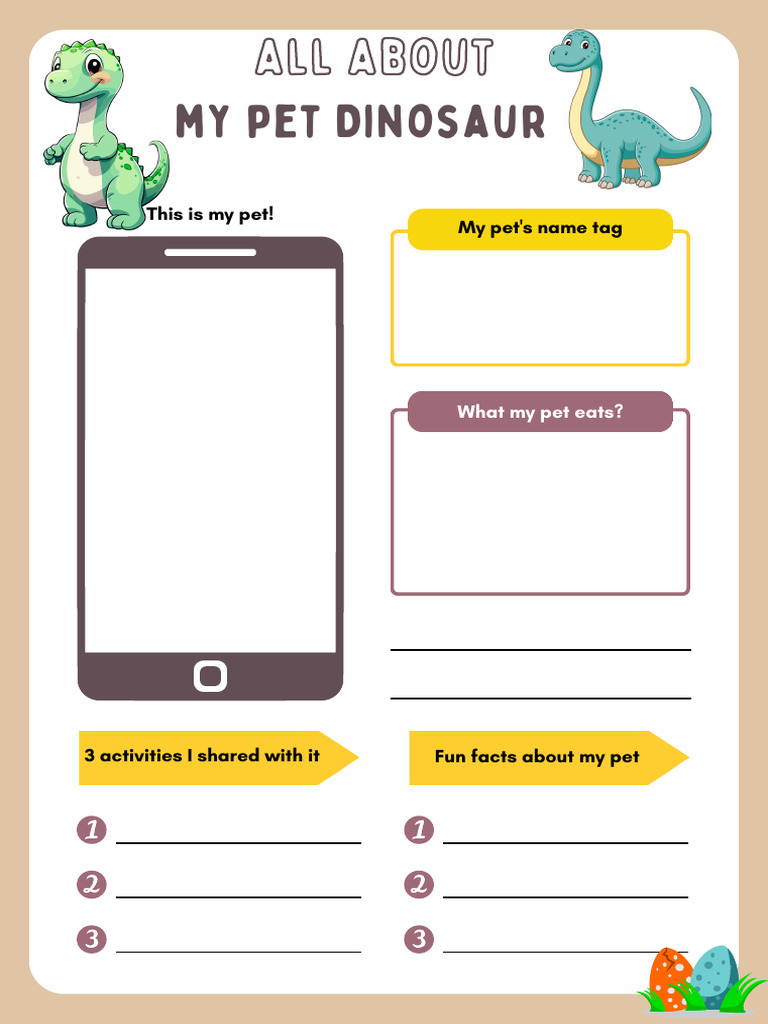 White Colorful All About My Pet Worksheet.pdf | PDF