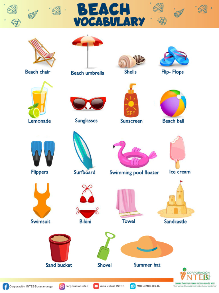 Beach Vocabulary L37 | PDF