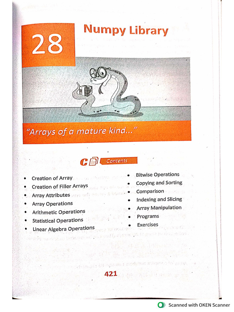 CH 28 Numpy Library | PDF