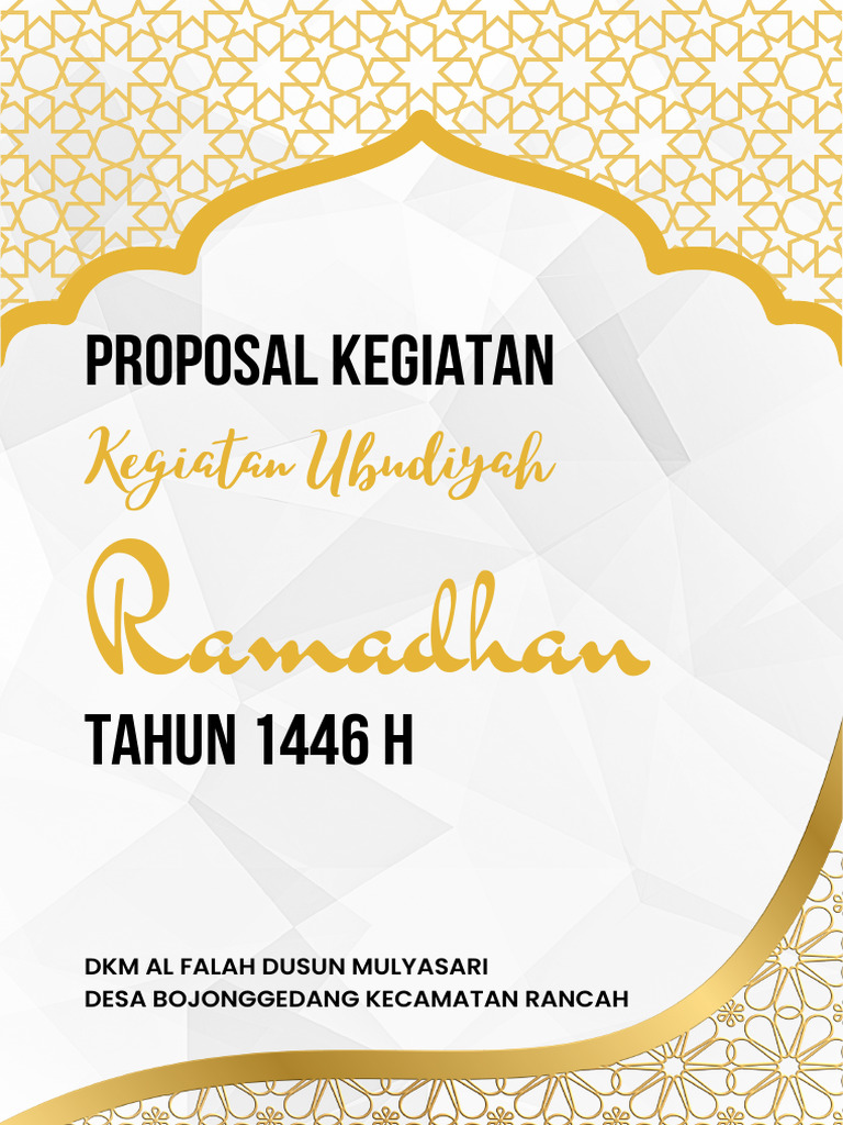 Proposal Kegiatan Ramadhan - 20250314 - 192018 - 0000 | PDF