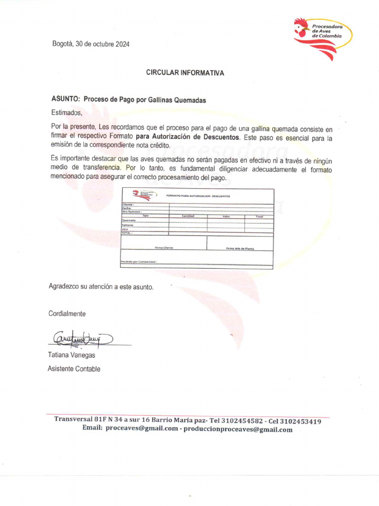 Circular Informativa - GQ20241030 - 12253518 | PDF