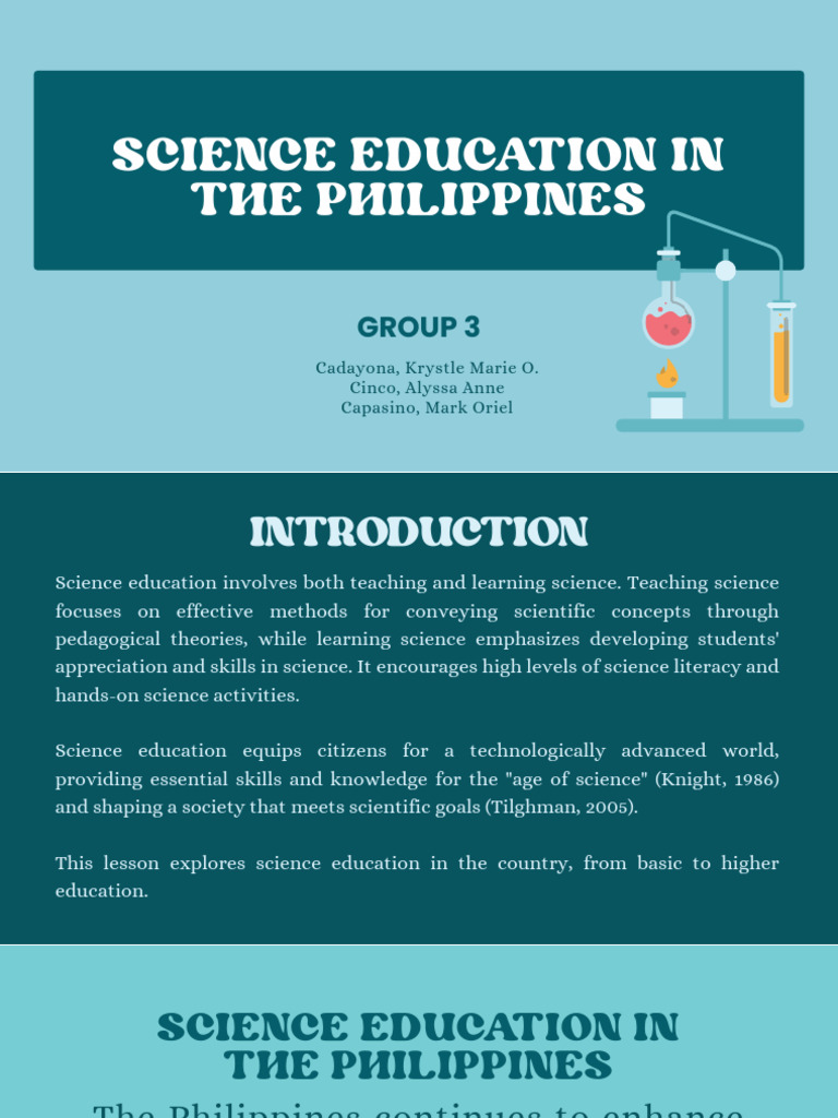 Group 3 (Science Education in The Philippines) | PDF | Science ...
