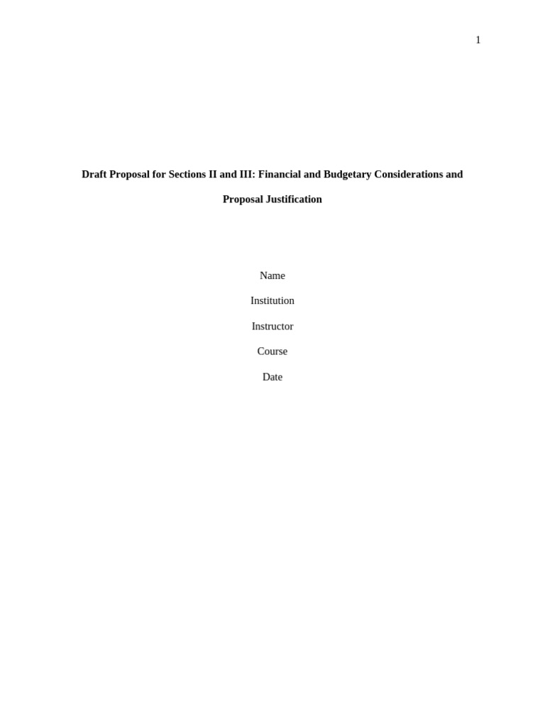 Draft Proposal 8686719edited | PDF | Expense | Balance Sheet